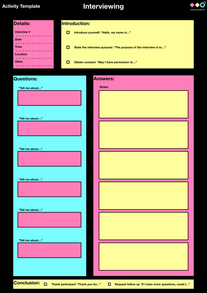 Interviewing - designthinkingagile.com
